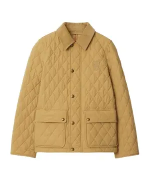 BURBERRY Burberry Quilted Jacket With Logo Patch