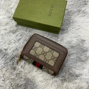 Gucci Ophidia Gg Card Case - Green