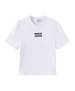 Marissa Chiara Short-sleeved Crew Neck T-shirt - White
