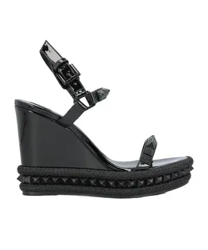 CHRISTIAN LOUBOUTIN Pyraclou Studded Wedge Sandals