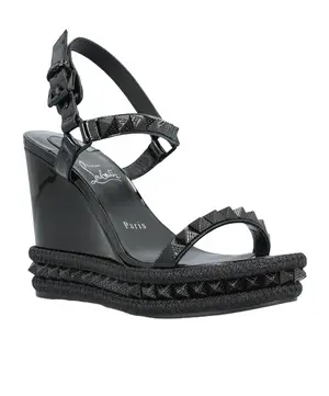 CHRISTIAN LOUBOUTIN Pyraclou Studded Wedge Sandals