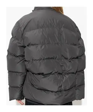 Balenciaga Logo Printed Padded Jacket - Black