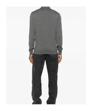TOM FORD Long-sleeve Polo Shirt - Gray