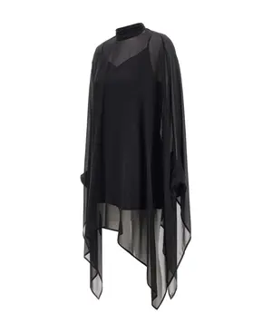 P.a.r.o.s.h Draped-sleeve Tunic With Keyhole Detail