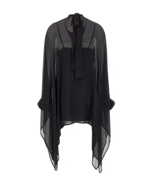 P.a.r.o.s.h Draped-sleeve Tunic With Keyhole Detail