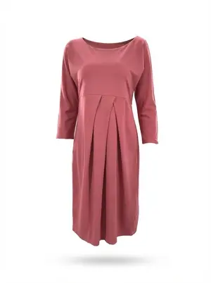 Max Mara Pleated Midi Dress - Red