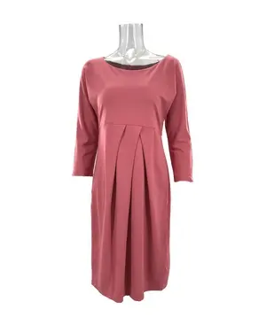 Max Mara Pleated Midi Dress - Red