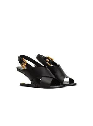 Balmain Anthem Wedge Heeled Sandals