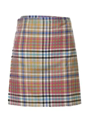 VIVIENNE WESTWOOD Checked A-line Skirt - Nude