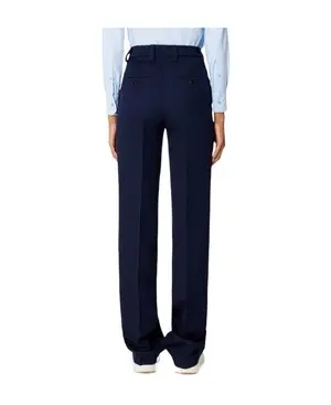 AMI Paris Straight Fit High-waisted Trousers - Black