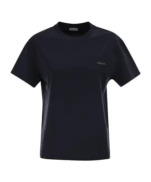 Brunello Cucinelli Brunello Cucinelli Shiny Tab Crewneck T-Shirt No