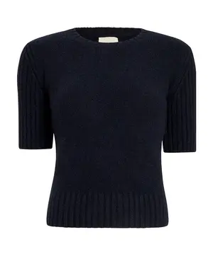 Khaite Mia Short-sleeved Jumper - Midnight