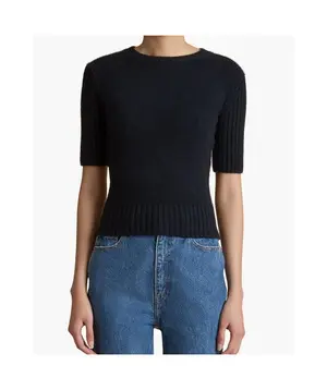 Khaite Mia Short-sleeved Jumper - Midnight