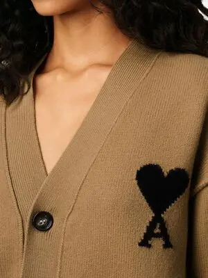 AMI Paris De Coeur V-neck Cardigan