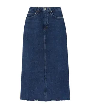 AGOLDE Hilla Denim Maxi Skirt - Blue