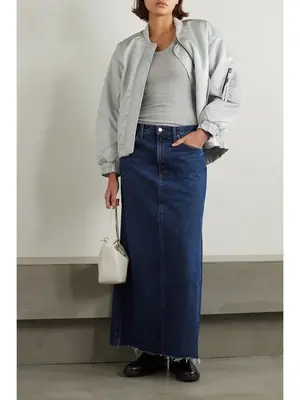 AGOLDE Hilla Denim Maxi Skirt - Blue