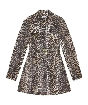 GANNI Print Foil Mini Dress