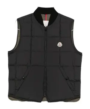 Moncler Elberton Square-quilted Down Gilet - Black