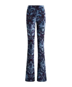 Etro Printed Velvet Flared Trousers