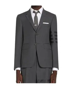 Thom Browne 4-bar Single-breasted Blazer - Dark Gray