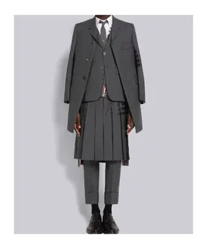 Thom Browne 4-bar Single-breasted Blazer - Dark Gray