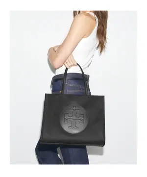 Tory Burch Logo Patch Tote Bag - Black
