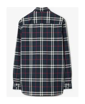 Burberry Check-pattern Long Sleeved Shirt