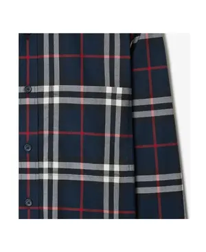 Burberry Check-pattern Long Sleeved Shirt