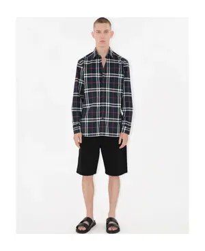 Burberry Check-pattern Long Sleeved Shirt