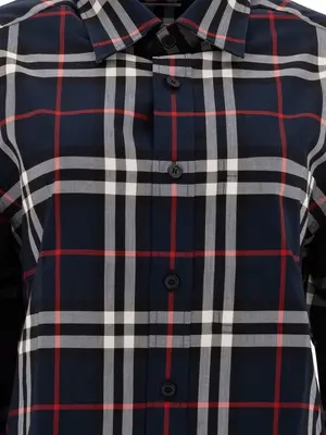 Burberry Check-pattern Long Sleeved Shirt