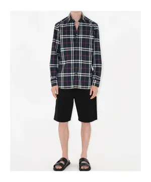 Burberry Check-pattern Long Sleeved Shirt