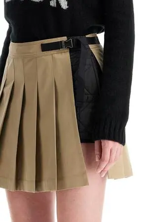 Dior Christian Pleated Wrap Mini Skirt - Beige