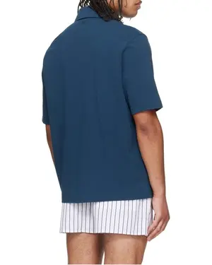 Ami Textured Logo Regular Fit Polo Shirt