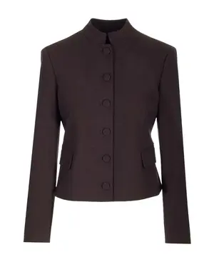 Theory Button Long-sleeved Suit Coat - Black