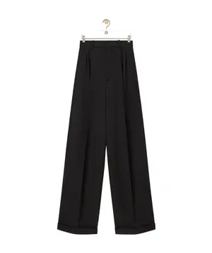 Loewe Pleated Cotton And Silk Trousers