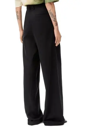 Loewe Pleated Cotton And Silk Trousers