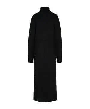 JIL SANDER High-neck Knitted Maxi Dress With Front Slit