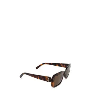 Saint Laurent Sl M130 Rectangular Sunglasses - Brown