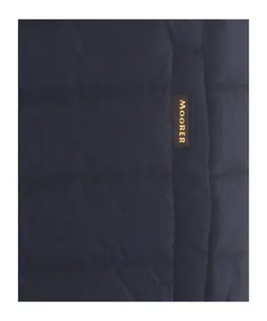 MOORER Quilted Stand Collar Vest - Black