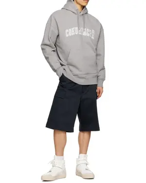 AMI Paris Coeur Sacre Embroidered Drawstring Hoodie