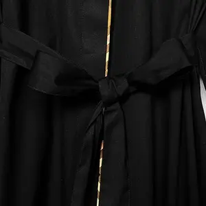 Burberry Check Trim Stretch Cotton Shirt Dress