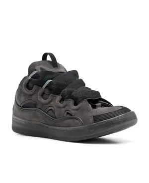 LANVIN Curb Lace-up Sneakers - Black