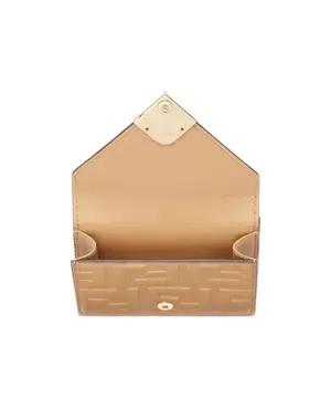 Fendi Ff Diamonds Tri-fold Wallet - Brown