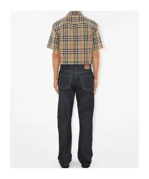 Burberry Checked Short-sleeved Shirt - Archives Beige
