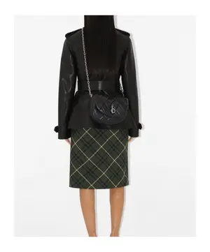 Burberry Quilted Rocking Horse Chain-linked Crossbody Bag - Black/palladium