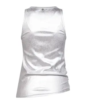 Rabanne Ribbed Asymmetric Hem Top - Multicolor