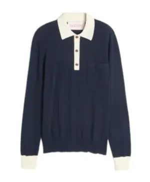 Valentino Garavani Long Sleeve Polos For Men