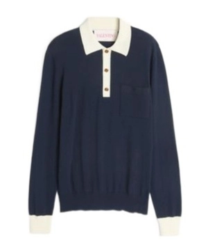 Valentino Garavani Button Detailed Long-sleeved Polo Shirt