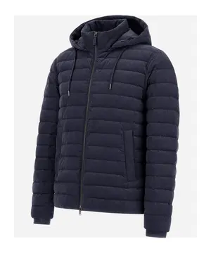 Herno Quilted High Neck Zip-up Jacket With Detachable Hood