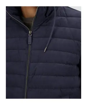 Herno Quilted High Neck Zip-up Jacket With Detachable Hood